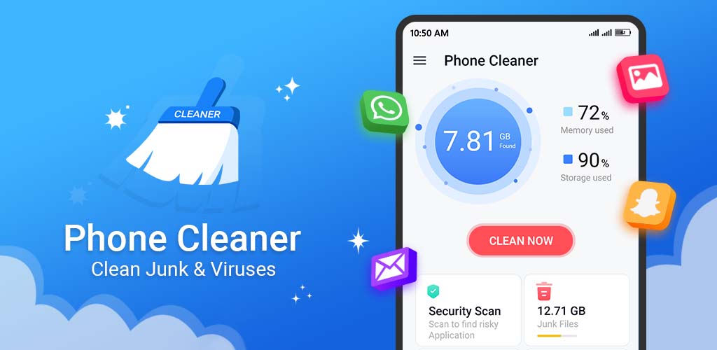 دانلود Phone Clean Powerful Cleaner 1.0.52 - اپلیکیشن پاکسازی گوشی اندروید